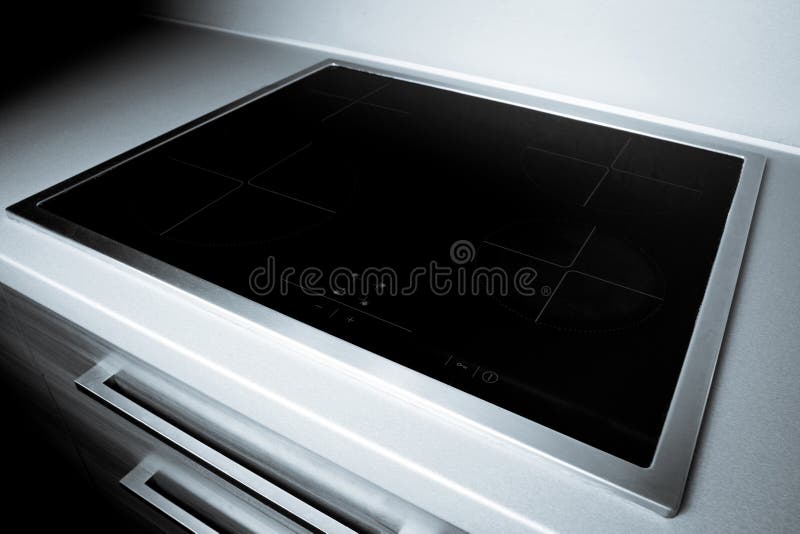 Modern induction hob stock photo. Image of interior, stove - 41908362