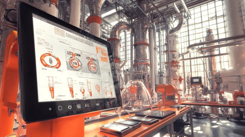 Modern Industrial Chemical Plant Equipment and Technology with Digital ...