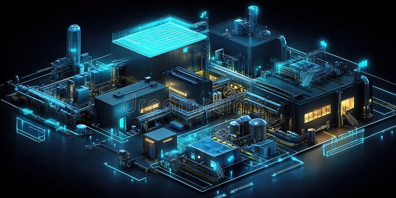 Modern Industrial Complex with Advanced Technology Showcased in a ...