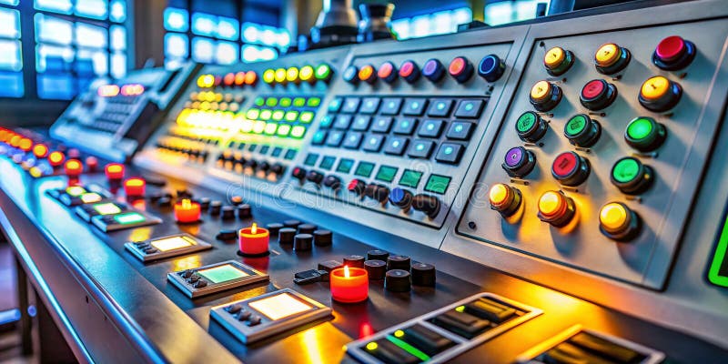 Modern Industrial Control Panel Digital Display and Intuitive Buttons ...
