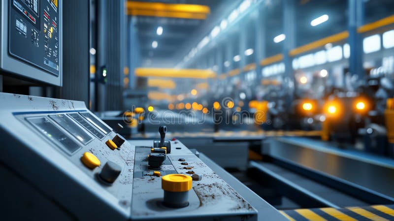 Modern Industrial Control Panel in a Factory Showcasing Advanced ...