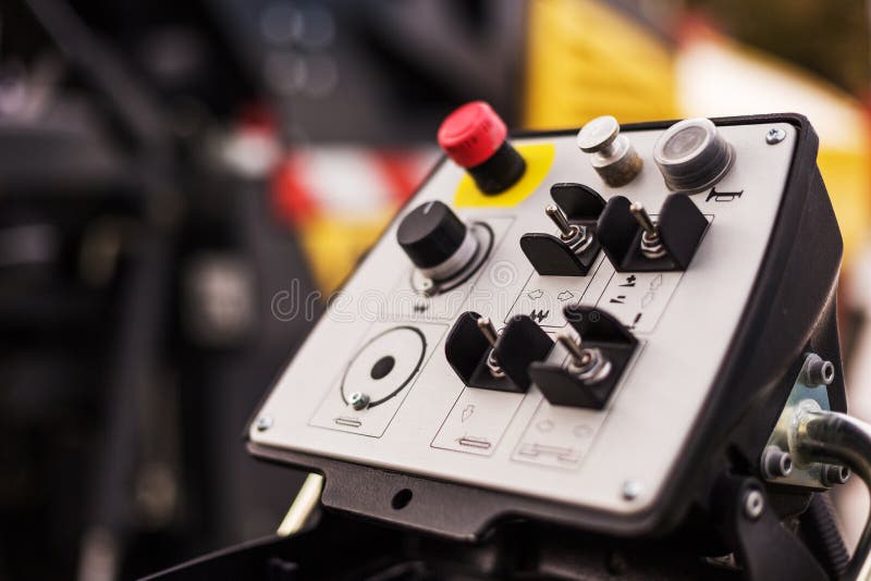 Modern Industrial Control Panel of a Machine Stock Photo - Image of ...
