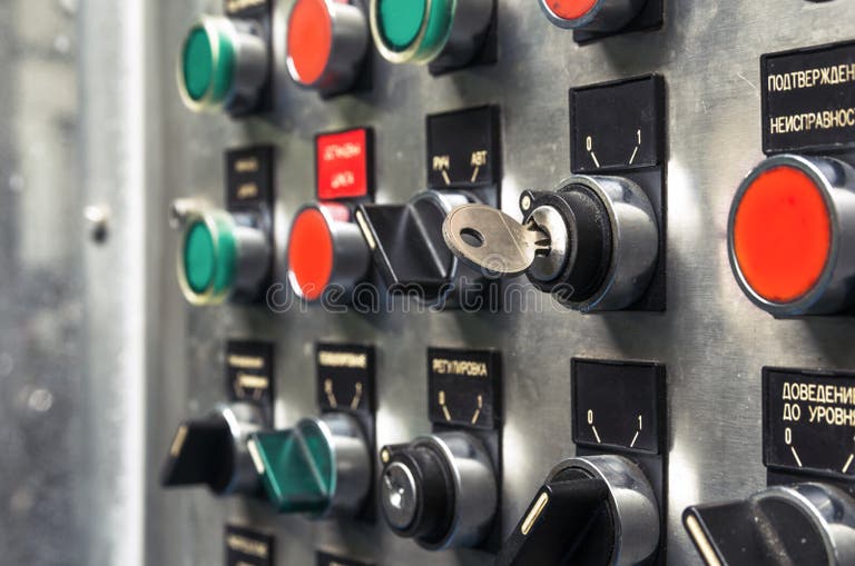 Modern Industrial Control Panel. Stock Image - Image of control, plant ...