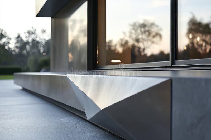 Modern Industrial Design Element with Sharp Lines and Geometric Shapes ...