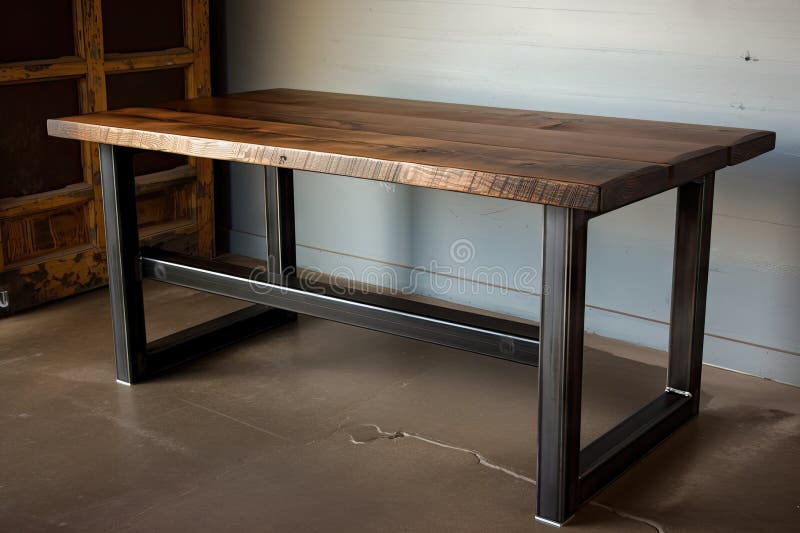 Modern Industrial Desk, with Clean Lines and Sleek Design Stock ...