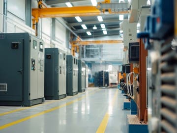 Modern Industrial Electrical Control Room Stock Image - Image of ...