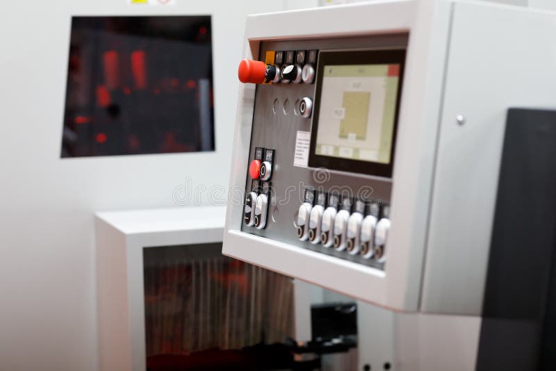 Industrial Control Panel with a Touch Screen Stock Image - Image of ...