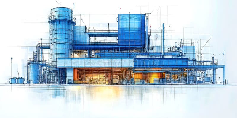 Modern Industrial Facility Design Concept Featuring Intricate ...