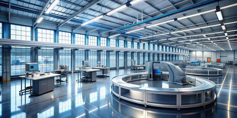 Modern Industrial Facility Featuring Sleek Conveyor Systems and High ...