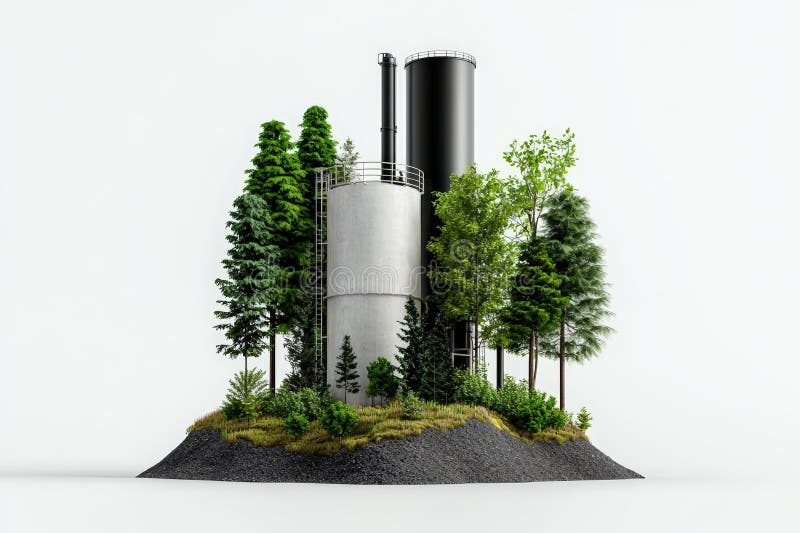 A Modern Industrial Facility Surrounded by Lush Greenery Symbolizing ...