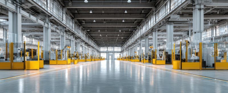 The Modern Industrial Factory Showcasing Advanced Robotic Technology ...