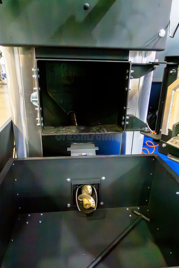 Modern Industrial Furnace with Open Hatch Stock Image - Image of ...