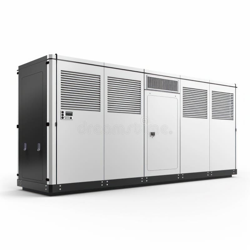 Modern Industrial Generator on White Background. Generative Ai Stock ...