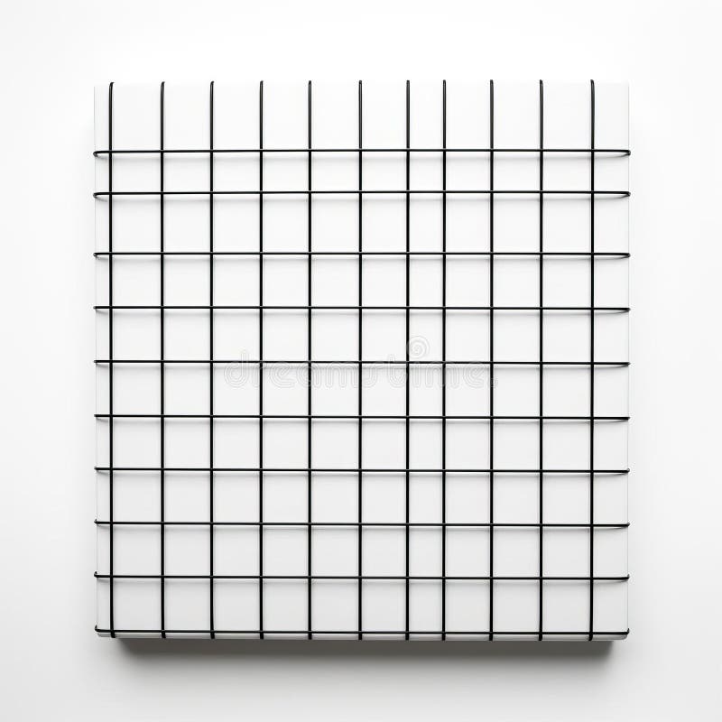 Modern Industrial Grid Design on White Background Display Stock ...