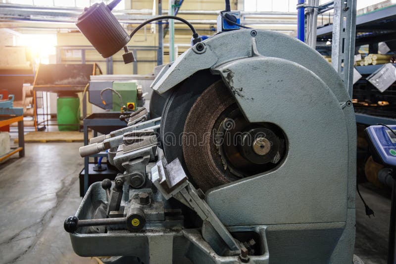Modern Industrial Grinding Machine in Metalworking Factory Stock Image ...