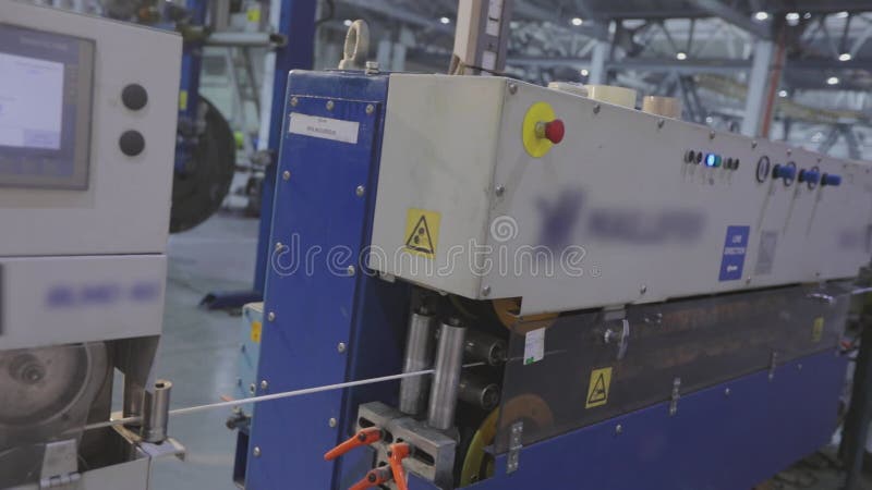 Modern Industrial Interior, Modern Equipment at the Factory. Cable ...