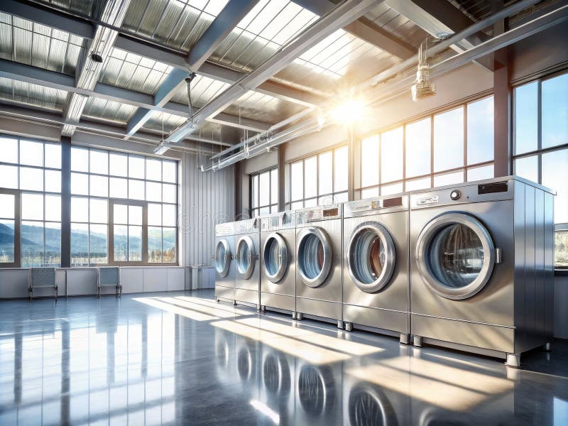 Modern Industrial Laundry Facilities Spacious Efficient and Spotlessly ...