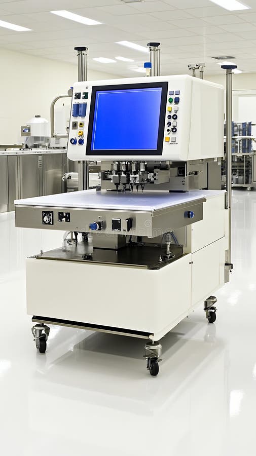 Modern Industrial Machine on Mobile Cart in Clean Room Stock ...