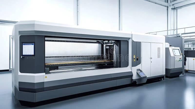 Modern Industrial Machine Operating in a Clean Factory Setting Stock ...
