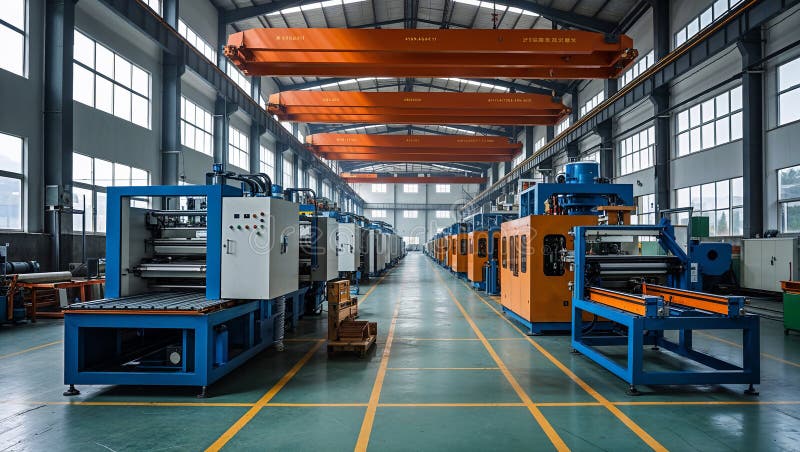 Modern Industrial Machines Manufacturing Products in Factory Stock ...