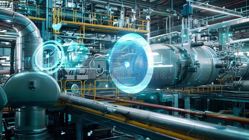 A Modern Industrial Facility with Large Cylindrical Storage Tanks and ...