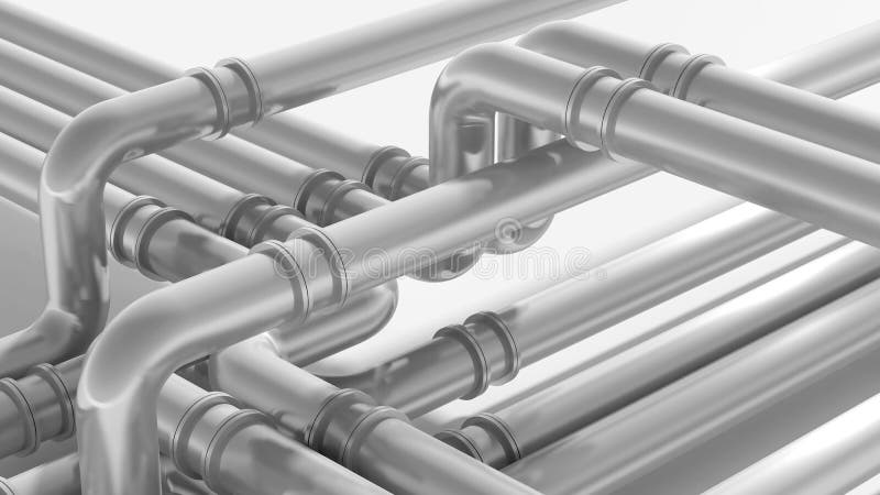 Modern Industrial Metal Pipeline Fragment Stock Illustration ...