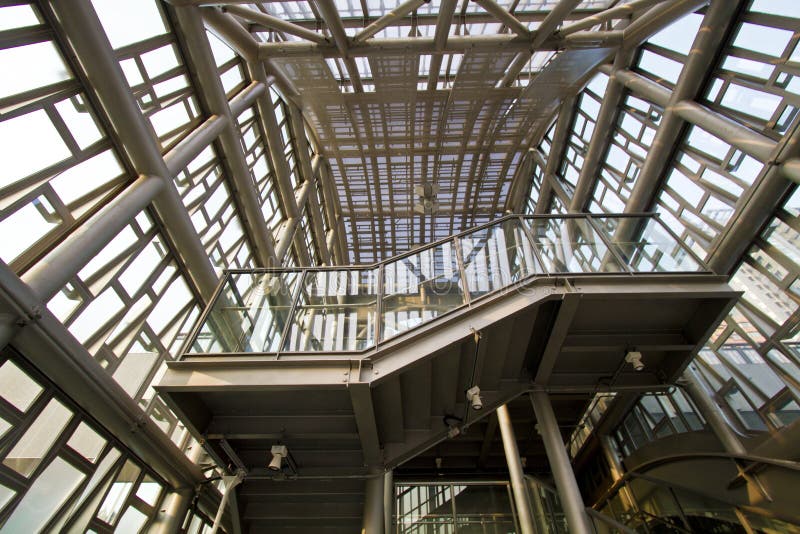 Modern Industrial Metal Pylons Structure Stock Photo - Image of sign ...