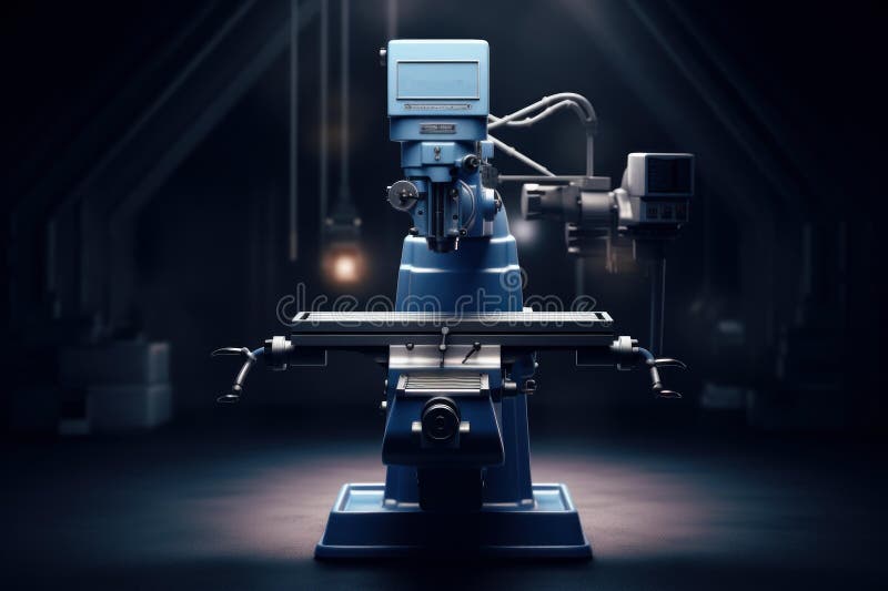 Modern Industrial Microscope in Laboratory Setting Stock Illustration ...