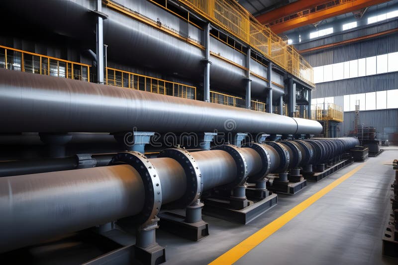 A Modern Industrial Piping System, Demonstrating the Complexity and ...