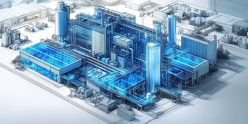 Modern Industrial Plant Design Showcasing Advanced Technology and ...