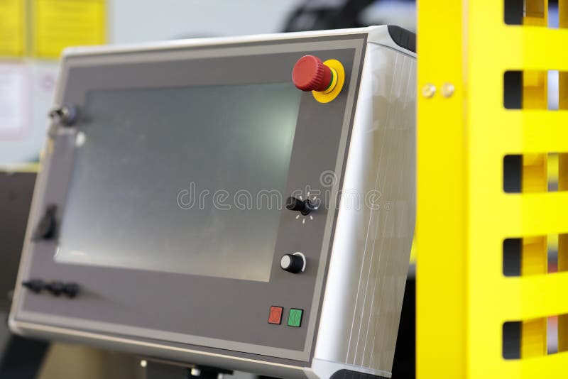 Industrial Control Panel with a Touch Screen Stock Image - Image of ...