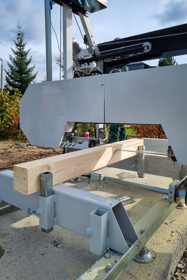 Modern Industrial Saw Mill Cutting Wood Stock Image - Image of lumber ...