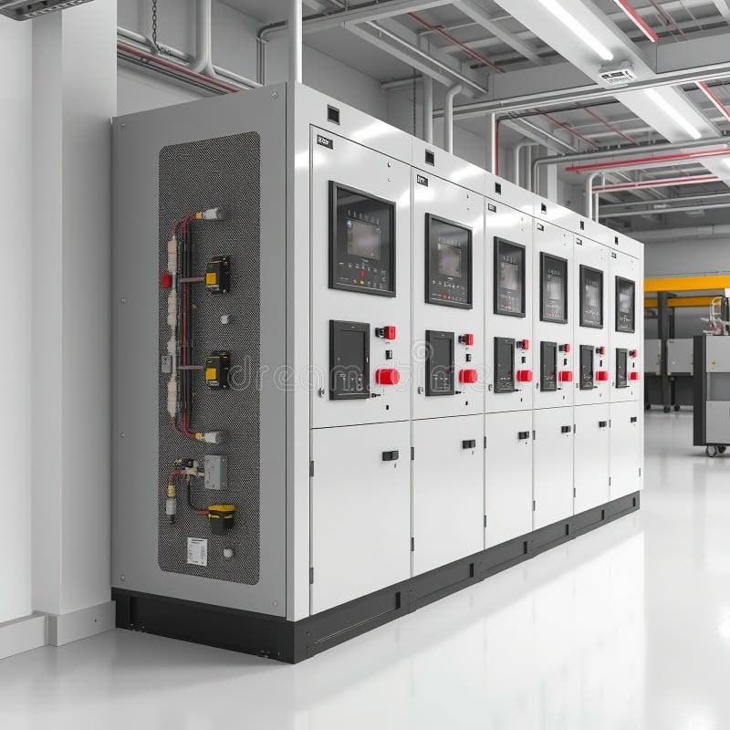 Industrial Switchgear System with Multiple Breaker Panels Switches ...