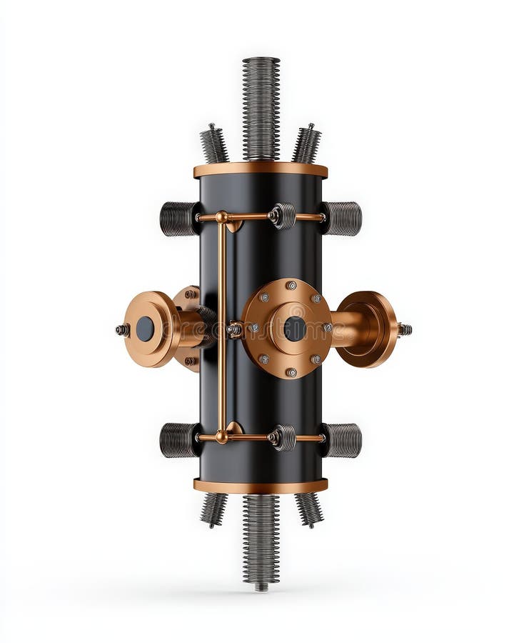 A Modern Industrial Valve Featuring Copper and Black Design Ideal for ...