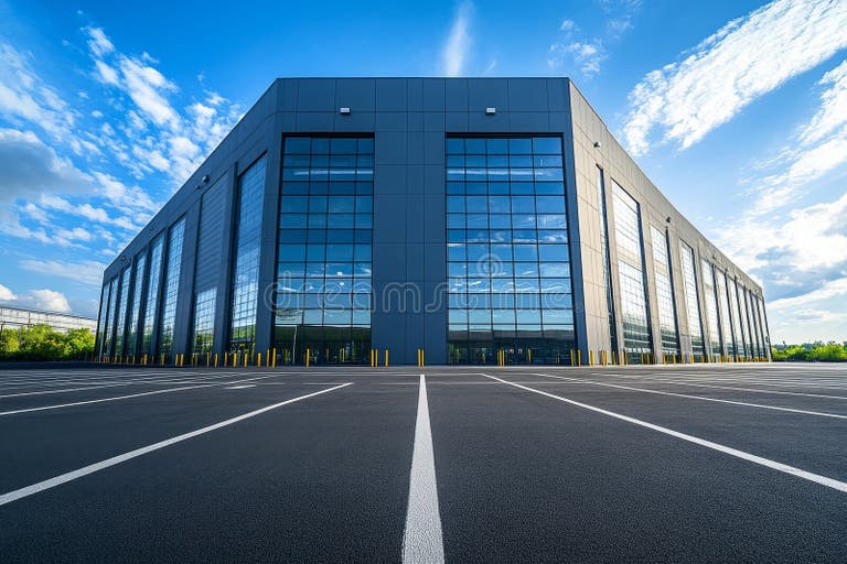 In a Modern Industrial Warehouse Complex, Contemporary Warehouse Units ...