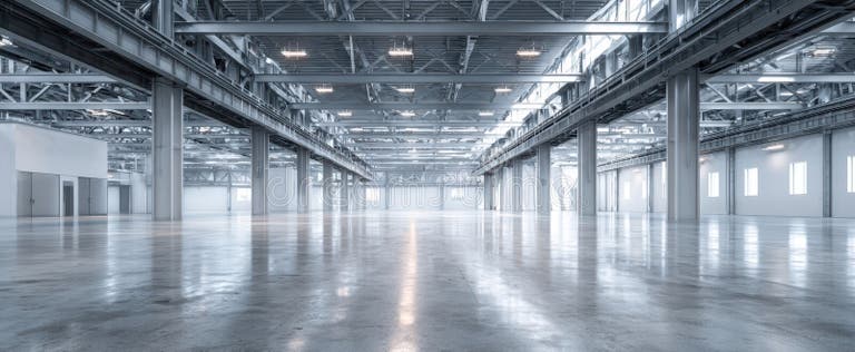 The Modern Industrial Warehouse Featuring Spacious Open Areas and High ...