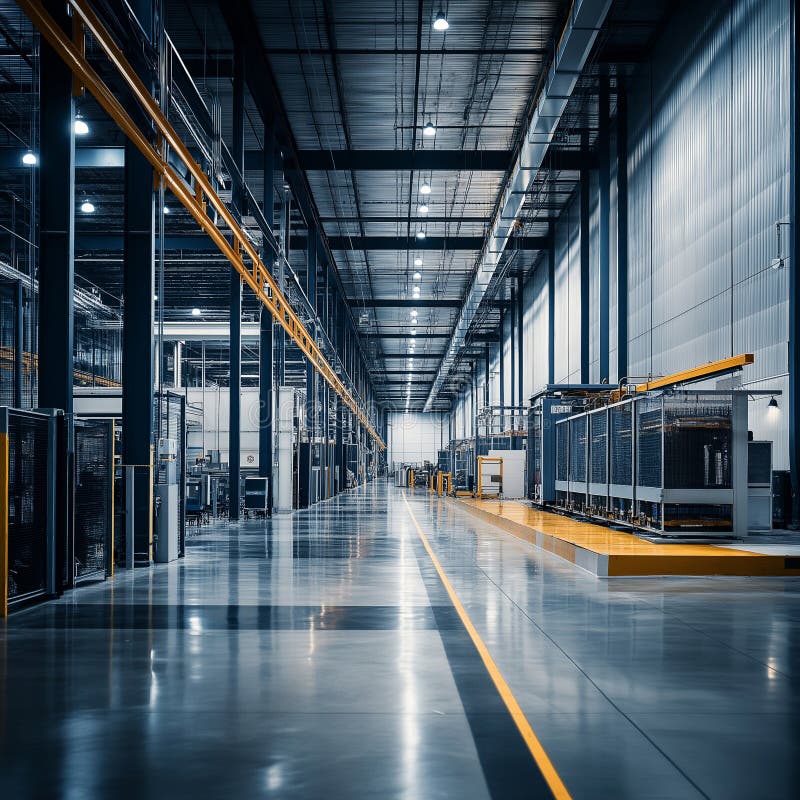 Modern Industrial Warehouse Showcases Expansive Space and Advanced ...