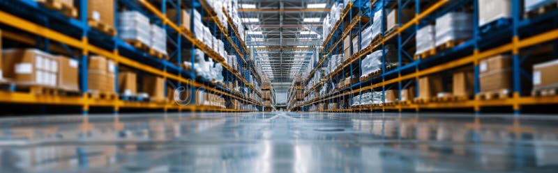 Modern Industrial Warehouse Storage with Shelves and Boxes for ...