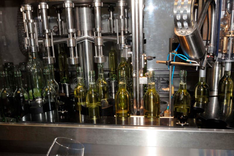Modern Industrial Wine Bottling Plant Stock Image - Image of mass ...