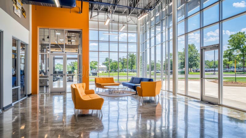 Modern Industrial Workspace: a Bright and Engaging Office Setting that ...