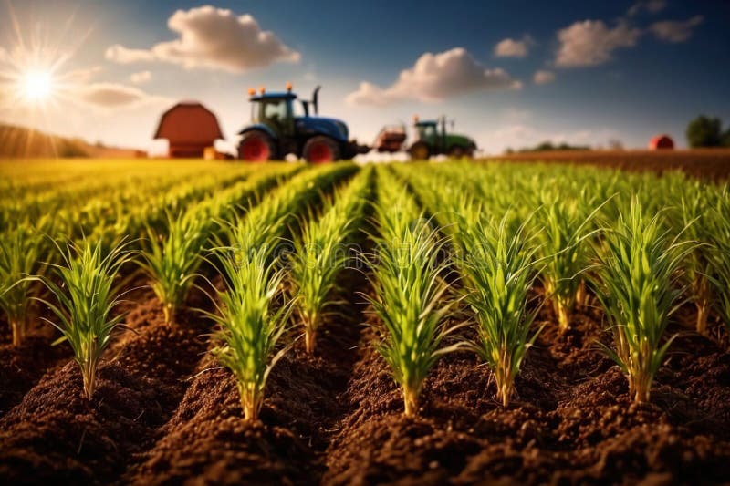 Modern Industrialized Agriculture Using Technology, Agritech Farming of ...