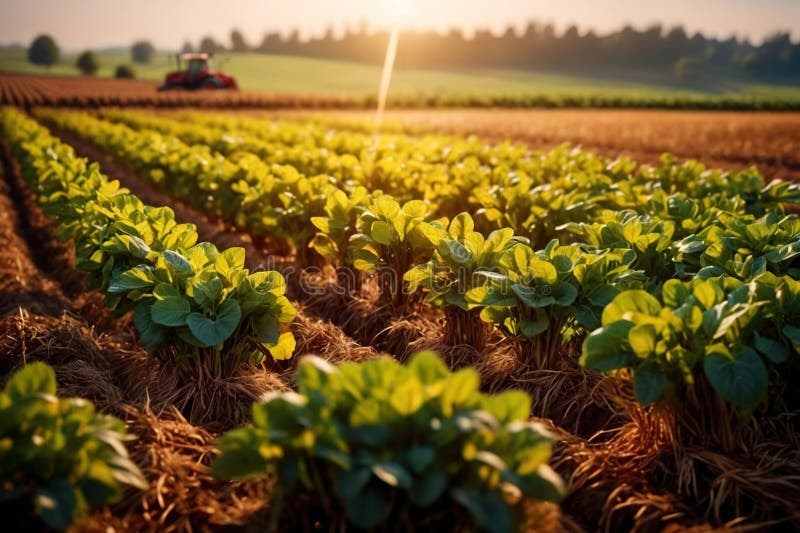 Modern Industrialized Agriculture Using Technology, Agritech Farming of ...