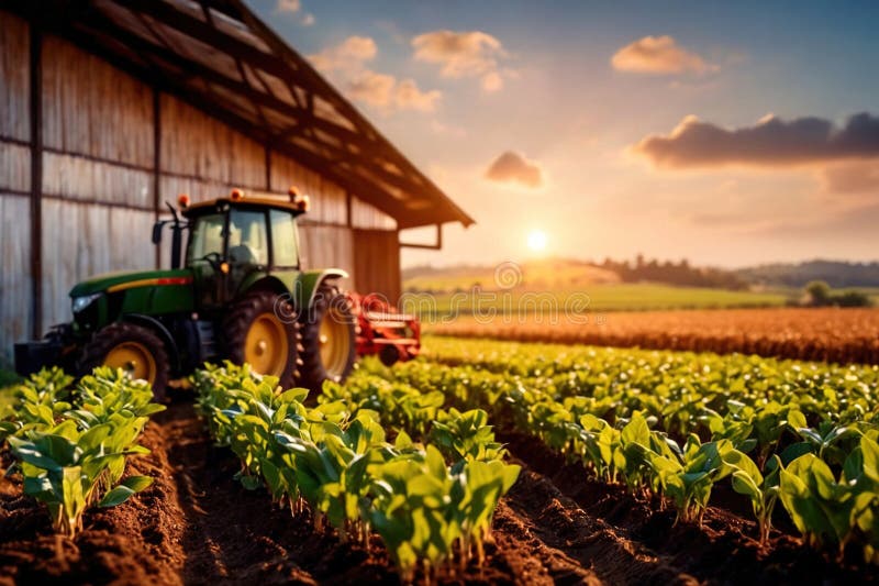 Modern Industrialized Agriculture Using Technology, Agritech Farming of ...