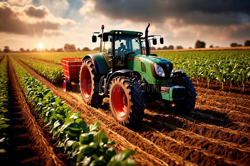 Modern Industrialized Agriculture Using Technology, Agritech Farming of ...