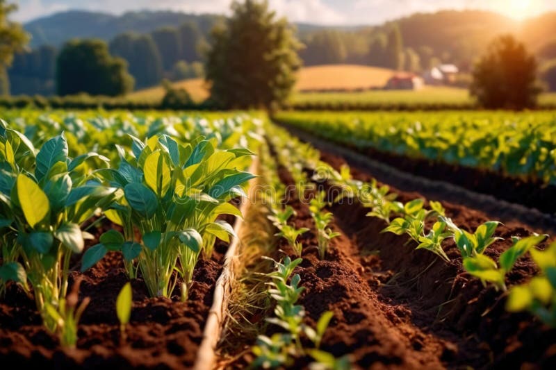 Modern Industrialized Agriculture Using Technology, Agritech Farming of ...