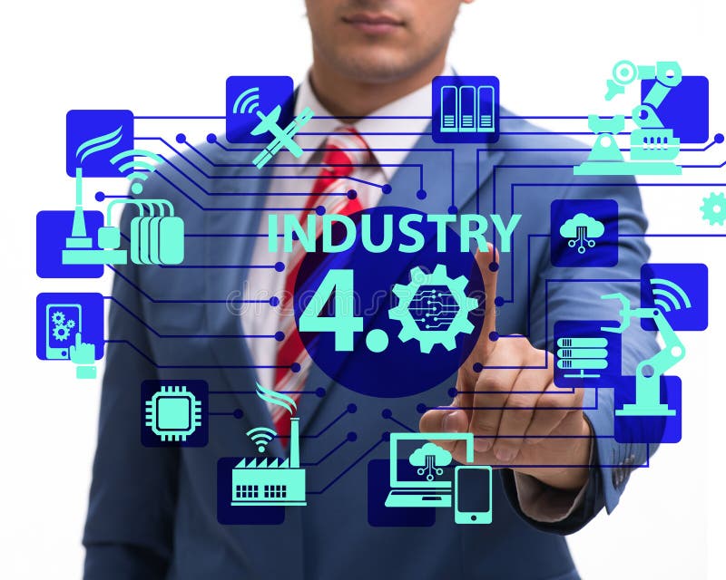 Modern Industry 4.0 Technical Automation Concept Stock Image - Image of ...