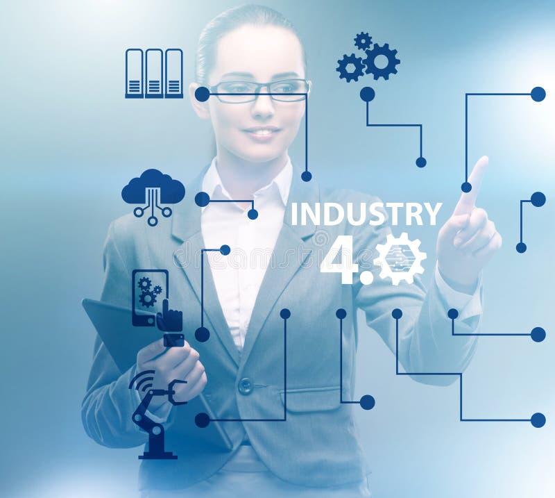 Modern Industry 4.0 Technical Automation Concept Stock Photo - Image of ...