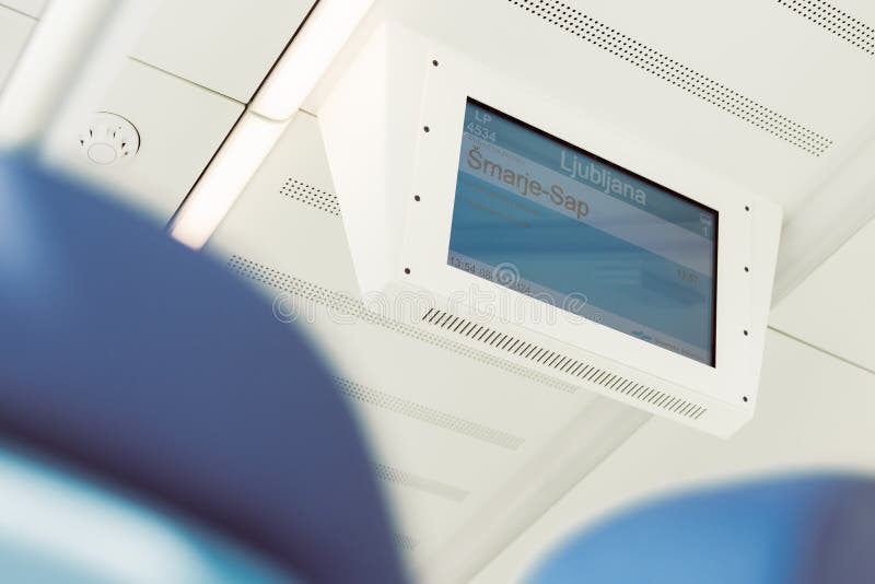 Modern Info Display on Passenger Tran. LED Panel on the Top of the ...