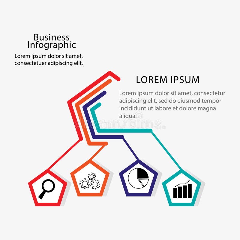 Modern Info Graphic Framework. Can Be Used for Workflow Layout ...