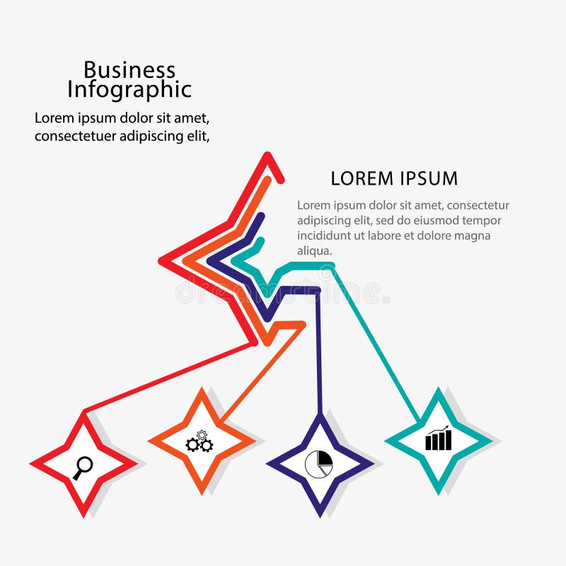 Modern Info Graphic Framework. Can Be Used for Workflow Layout ...